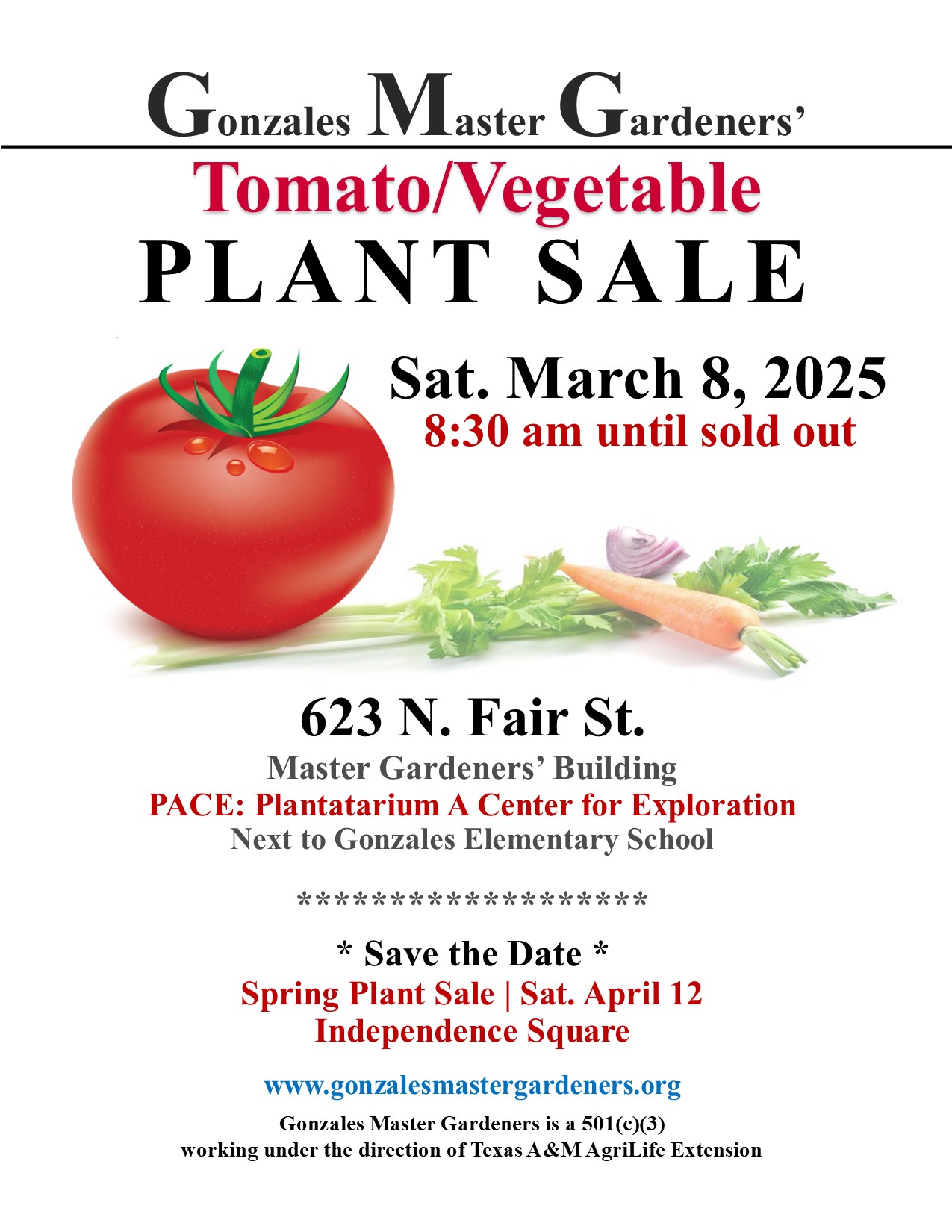 Gonzales County – Annual Tomato/Vegetable Plant Sale - Texas Master Gardener Program