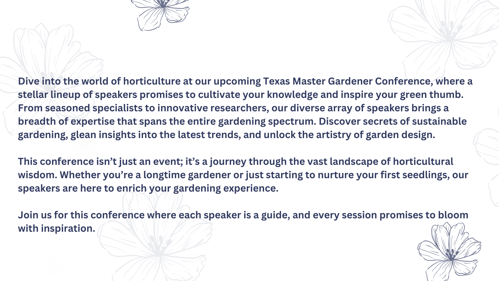 2024 Texas Master Gardener Conference - Texas Master Gardener Program