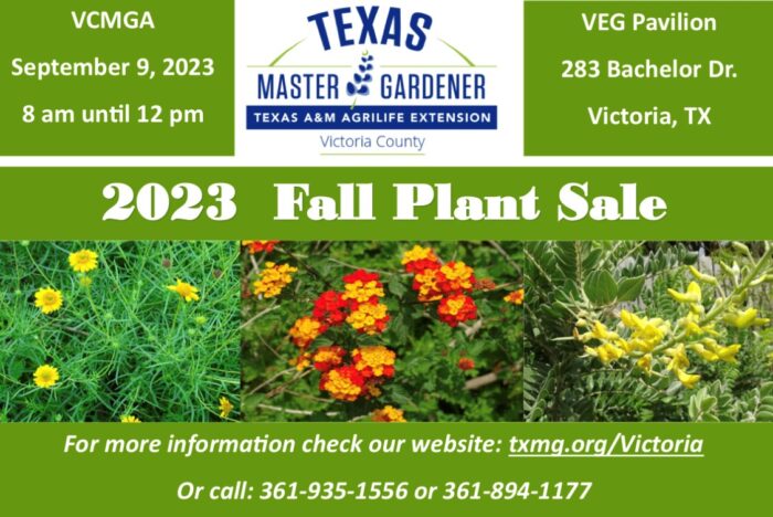 VCMGA Fall Plant Sale - Victoria County Master Gardener Association